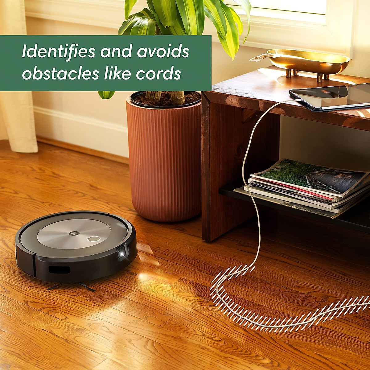 iRobot® Roomba® j7 (7150) Wi-Fi® Connected Robot Vacuum - Identifies and avoids obstacles like pet waste & cords, Smart Mapping, Works with Alexa, Ideal for Pet Hair, Carpets, Hard Floors