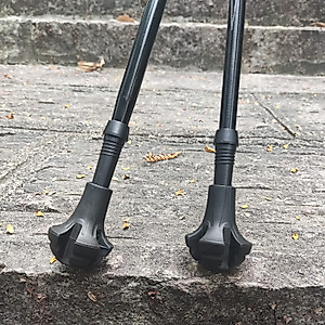 Amzlike Trekking Pole Accessories Set Hiking Pole Rubber Tips (A-Mix) Black