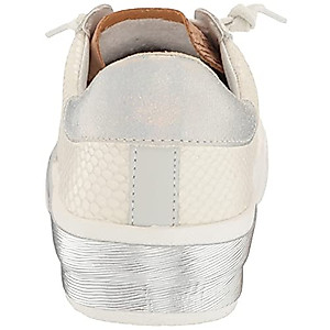 Dolce Vita Women's Zina Sneaker, White/Natural Embossed Leather, 8.5