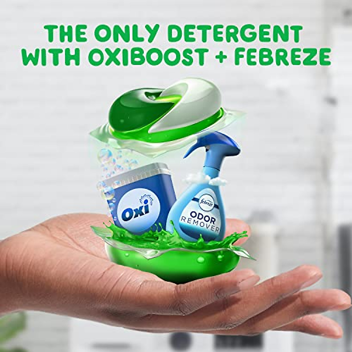 Gain Flings Laundry Detergent Pacs with Odor Defense 60 Ct Super Fresh HE 3in1 Detergent Pacs with Febreze and Oxi
