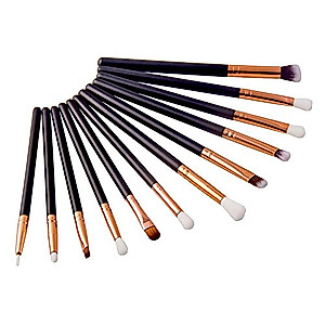 Makeup Brushes Natural Bristles 12Pcs Cosmetic Brush Makeup Brush Sets Kits Tools Foundation Blending Brush with Case