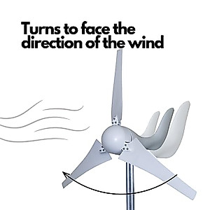Automaxx Windmill 400W 12V Land and Marine Wind Turbine Generator kit. Inbuilt MPPT Charge Controller + Automatic and Manual Braking System with Amps Meter. DIY Installation.
