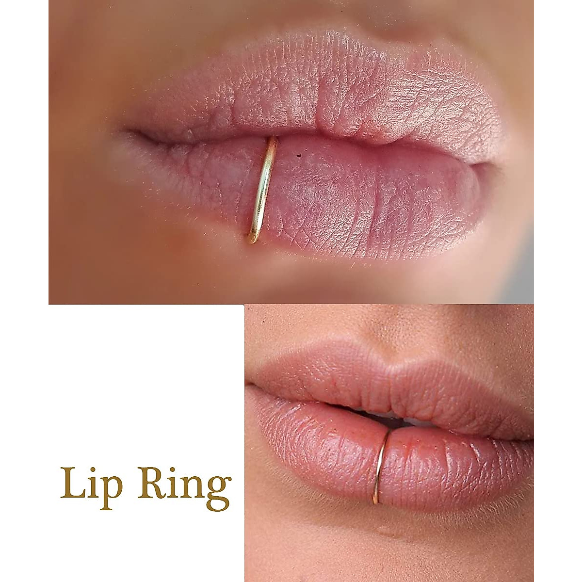 MODRSA Nose Rings Hoops Gold Hoop Nose Ring Nose Hoops Cartilage Hoop Earring Thin Cartilage Earring Hoop Helix Hoop Earring Small Hoop Earrings for Cartilage Tragus Hoop Earring Lip Hoop 20g 6-10mm