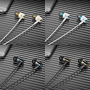 A9 Headphones Earphones Earbuds Earphones, Noise Islating, High Definition, Stereo for Samsung, iPhone,iPad, iPod and Mp3 Players (Mixed Color 4 Pairs)