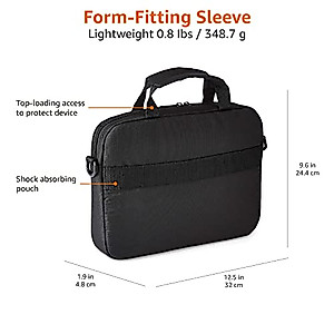 Amazon Basics 11.6-Inch MacBook Laptop and Tablet Shoulder Bag, Black, 10-Pack