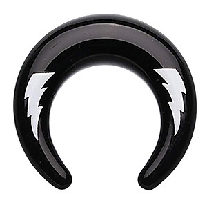 Covet Jewelry Thunder Struck Acrylic Ear Gauge Buffalo Taper (2 GA (6.5mm))