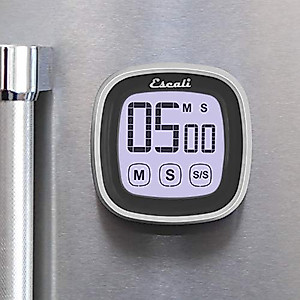 Escali Touch Screen LCD Display Digital Timer, Easy to Read and Touch Sensitive Controls Battery Saving, Black