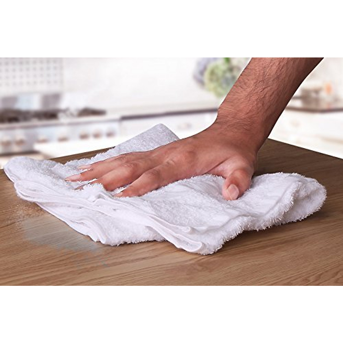 Utopia Towels Kitchen Bar Mops Towels, Pack of 12 Towels - 16 x 19 Inches, 100% Cotton Super Absorbent White Bar Towels, Multi-Purpose Cleaning Towels for Home and Kitchen Bars