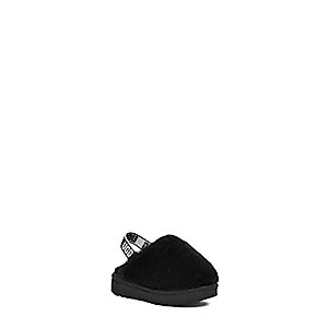 UGG Girls T Fluff Yeah Clog Slipper, Black, 10 Toddler
