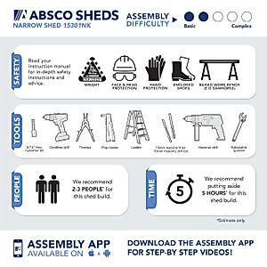 Durango 5 Ft. x 10 Ft. Metal Storage Shed DIY Woodland Gray Galvanized Steel Bike Shed for Tools, Lawn & Garden Equipment, Outdoor Patio Furniture, Perfect in Backyard, Garden Lean to Shed Kit