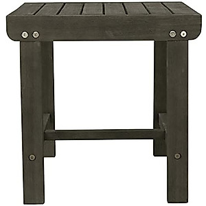 VIFAH V1843 Renaissance Outdoor Patio Wood Side Table
