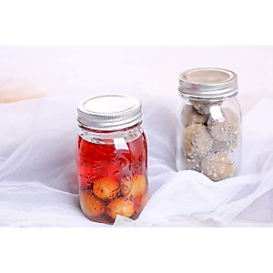 Hovico Mason Jars 17 oz With Regular Lids and Bands, Ideal for Jam,Dishwasher Safe Mason Jar for Fermenting, Kombucha, Kefir, Storing and Canning Uses, Clear- Set of 6