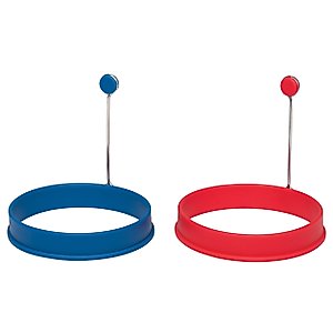 Mrs. Anderson’s Baking Silicone Fried and Poached Egg and Pancake Cooking Rings, Round Shaped, Nonstick, 4-Inch x .75-Inch, Set of 2