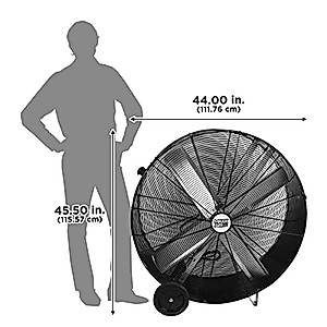 Maxx Air 42" High Velocity Industrial Belt Drive Barrel Fan. Damage and Dent Resistant (42 Inch Barrel Fan)