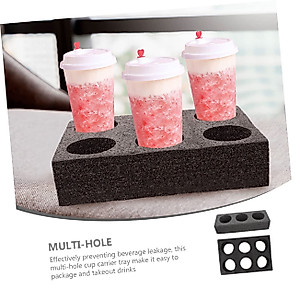 2pcs Milk Tea Cup Holder Sofa Cup Holder Drink Tray for Fridge Drink Carrier Packing Cup Tray Beverage Takeout Bag Beverage Takeout Holders Cup Carrier Bottle Rack epe re-usable