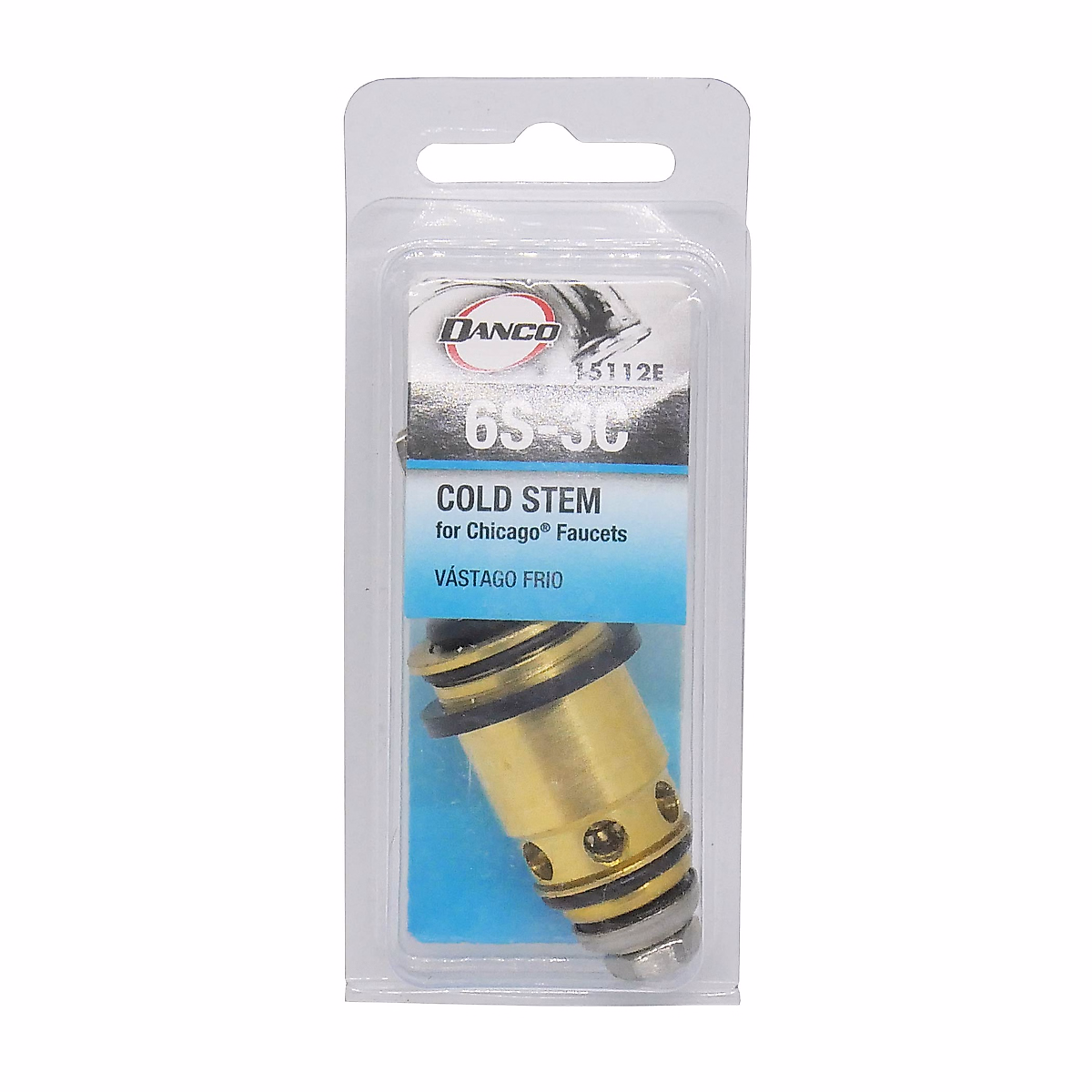 Danco 6S-3C Faucet Stem, For Use With Chicago Faucets Model Sink Faucets, Metal, Brass