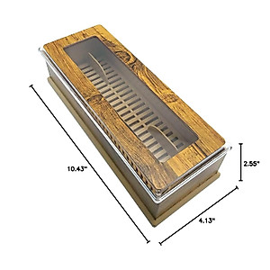 Plastic Utensil Holder With Divider and Lid Tableware Chopsticks Spoon Storage Container Home Dinnerware Storage Box, 10.43 Inch