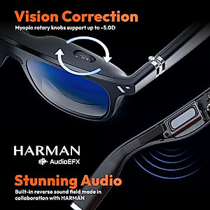 VITURE One XR/AR Glasses, 120" Full HD Display, Harman Sound, iPhone 15, Steam Deck/ROG Ally/Gaming Consoles/PC/Android, Myopia Adjustments, Electrochromic Film
