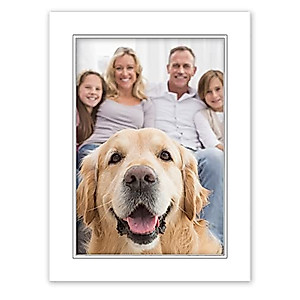 8x10 Mat for 6x8 Photo - Precut White on White Double Mat Picture Matboard for Frames Measuring 8 x 10 Inches - Bevel Cut Matte to Display Art Measuring 6 x 8 Inches - Acid Free ONE MAT