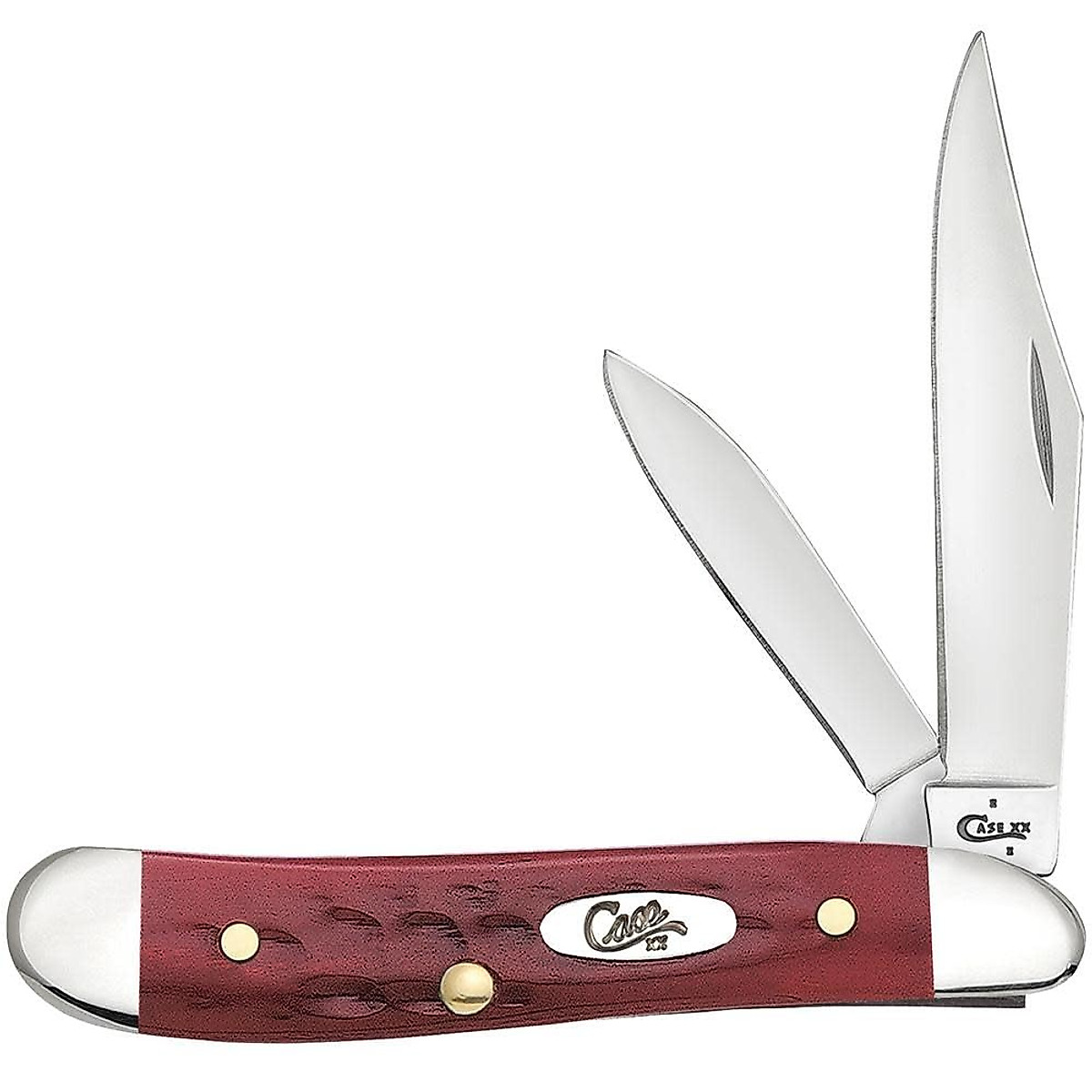 CASE XX WR Pocket Knife Pocket Worn Old Red Bone Peanut Item #781 - (6220 SS) - Length Closed: 2 7/8 Inches
