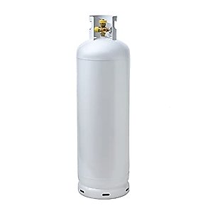 Flame King YSN100MLT-1 100LB Multi-Valve Propane Tank with High Capacity Filler, White