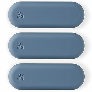 Greater Goods Sous Vide Weights with Silicone Shell and Stainless Steel Center, The Perfect Accessories for Completing a Sous Vide Set, Designed in St. Louis, Pack of 3 (Stone Blue)