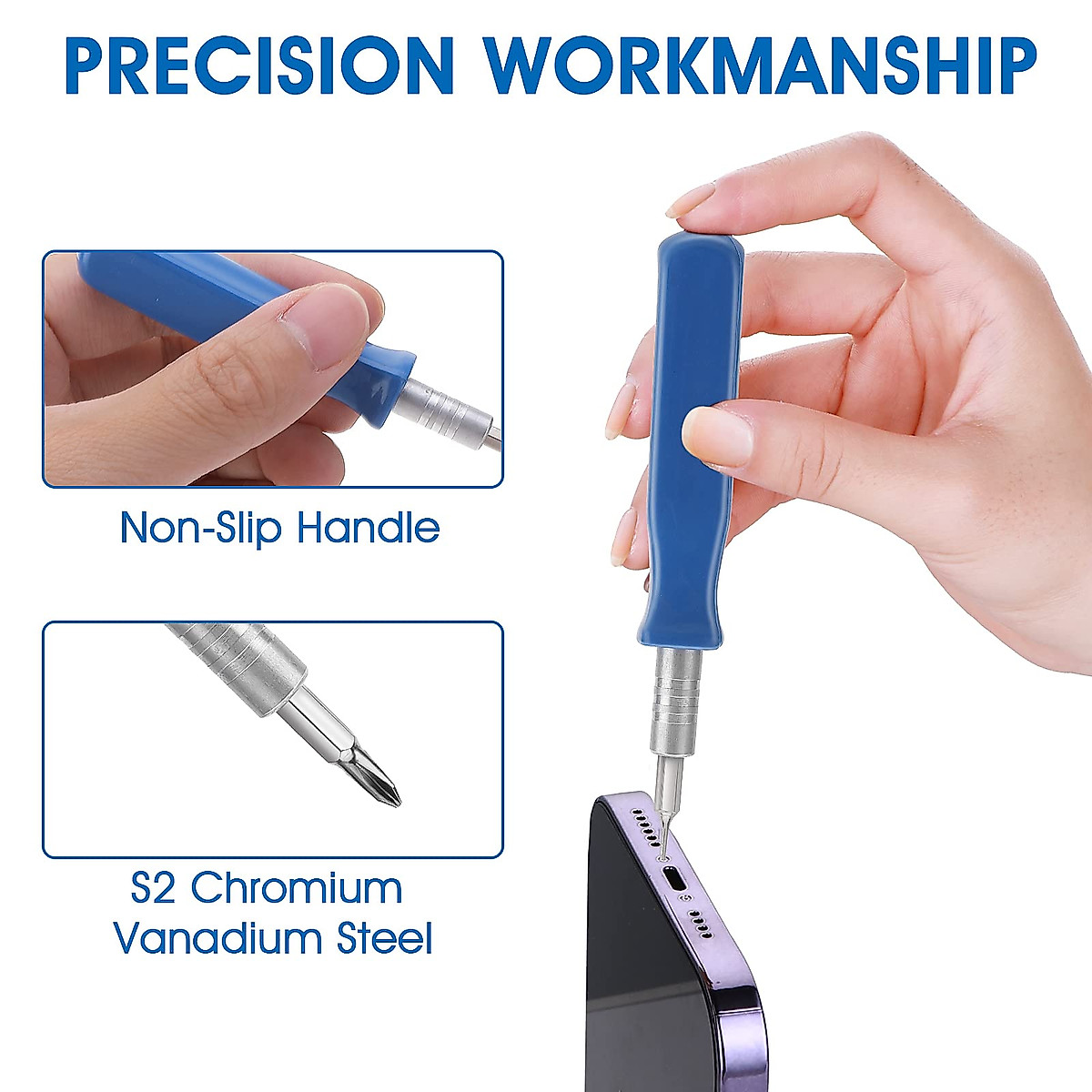 16 in 1 Premium Precision Screwdriver Set, Small Pocket Screwdriver Set with Phillips Flathead Tox Screwdriver Bits, Mini Screwdrivers Kit for Electronics, PC,Laptop,Watch, Eyeglass Repairing Tool