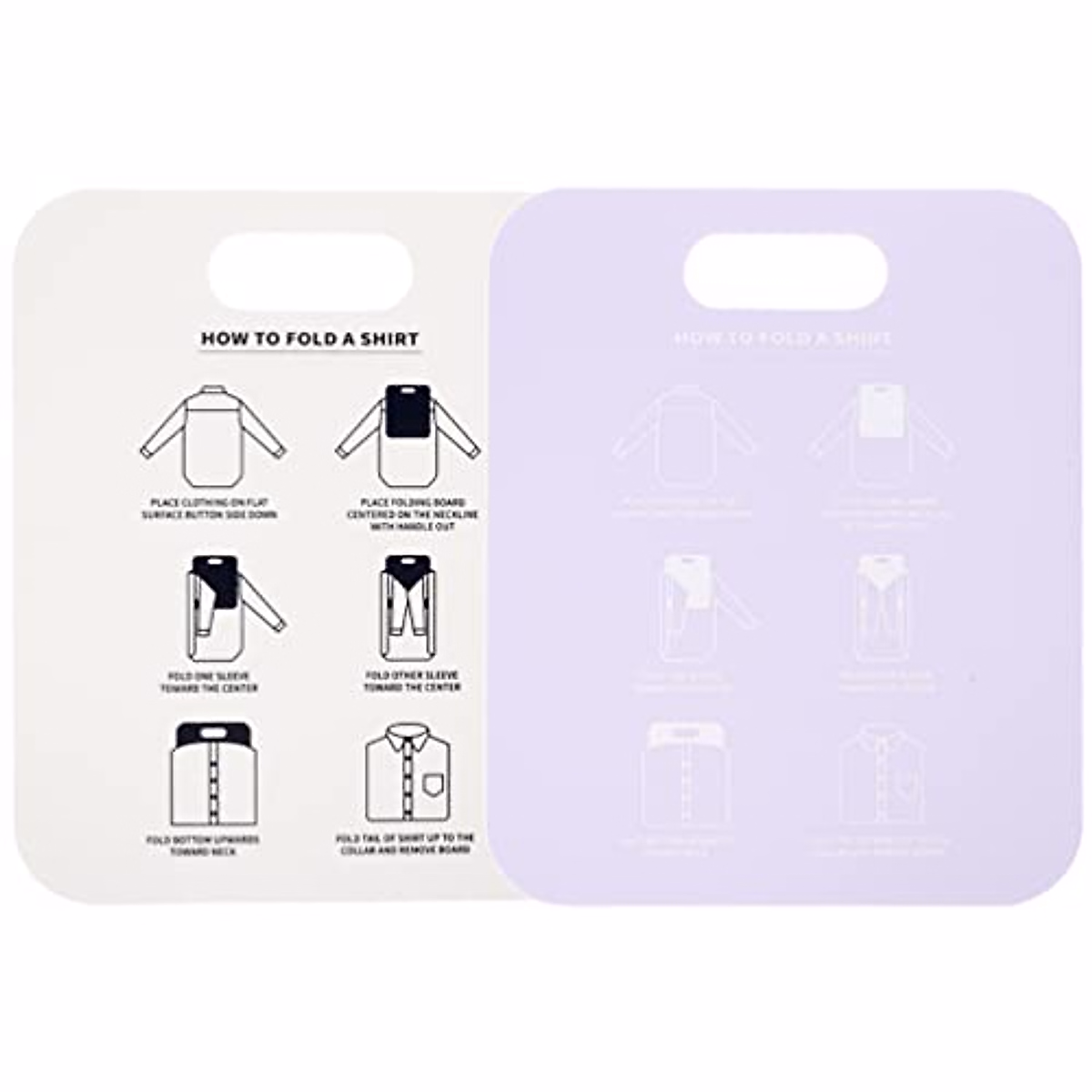 Zerodeko Clothes Folding Board 2pcs Laundry Folding Boards, Shirts Clothes Folder T-Shirt Garment Stacking Board Plastic Clothes Folder for T-Shirts, Sweaters, Clothing Folding Board