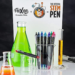 PILOT Pen 31451 FriXion Clicker Erasable, Refillable & Retractable Gel Ink Pens, Fine Point, Blue Ink, 12-Pack