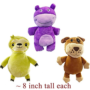 Jalousie Multipack Dog Squeaky Toys Strong Almost Indestructible, with Added Liner for Longer Play Dog Chew Toys (Medium Size - 6 Pack Assorted Animals)