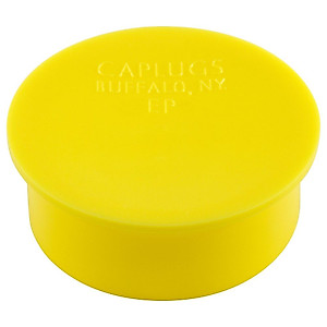 Caplugs EP-12 EP Series – Plastic Plug for Threaded Connectors, 1000 Pack, Yellow LD-PE, Nominal Thread Size 3/4"-20 Flanged, Dust & Impact Protection, Fit Smooth Cylindrical Surfaces, Easy Removal