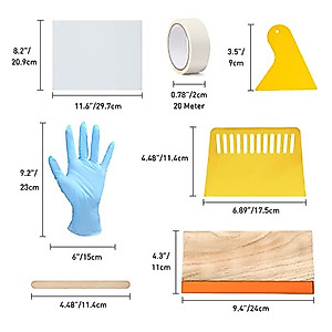 Caydo 24 Pieces Screen Printing Kit, Include 3 Sizes Wood Silk Screen Printing Frame with 110 Mesh, Screen Printing Squeegees, Transparency Inkjet Film, Masking Tape