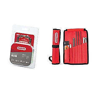 Oregon AdvanceCut Chainsaw Chain for 16-Inch Bar + Universal Chainsaw Field 7pc Sharpening Kit