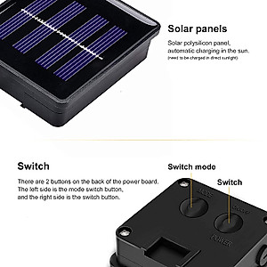 Comoo Solar String Lights Outdoor 21 Feet 30 LED Solar Lights 1Pc Outdoor Decorative 8 Mode Solar String Lights for Garden,Parties,Wedding-Warm Light