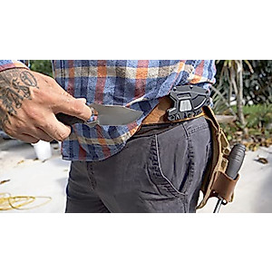 CAMILLUS Comb 7.25" Clip Point Blade Durable Corrosion-Resistant 420 Stainless Steel Outdoor Survival Hunting Fishing Camping Fixed Blade Knife, Molded Sheath with 4 Additional Functions Included