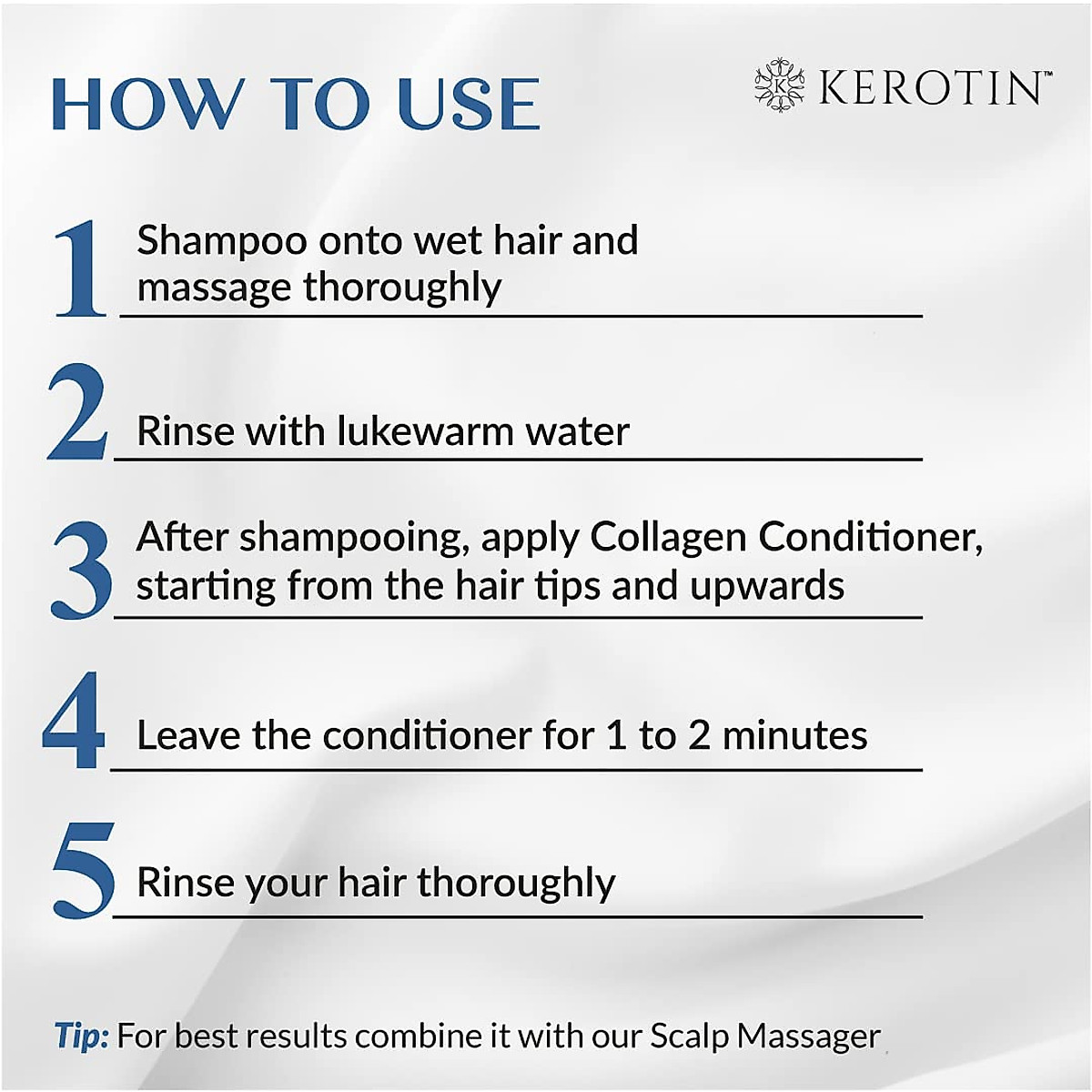 Kerotin Collagen Shampoo and Conditioner - Collagen Hair Treatment Set with Keratin, Rosemary, and Coconut Oil. Repair Damaged Hair, Prevent Breakage and Eliminate Frizz. Made in the USA