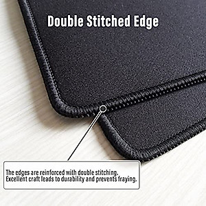 Ovenbird Large Gaming Mouse Pad with Stitched Edges, Minimalist Topographic Map Desk Mat, Extended XL Mousepad with Anti-Slip Base, Cool Desk Pad for Keyboard and Mouse, 31.5 x 11.8 in, White