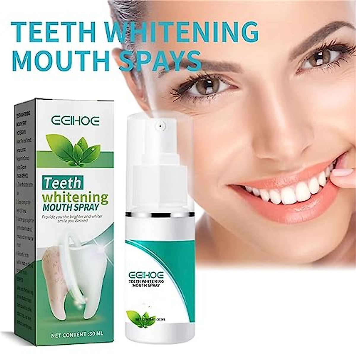 Partial & Denture Cleaner, Teeth Whitening Spray, Fast-Acting Alternative to Denture Cleaner Tablets, Teeth Cleaning & Teeth Whitening Spray, Denture Spray Freshens Breath (2PC)