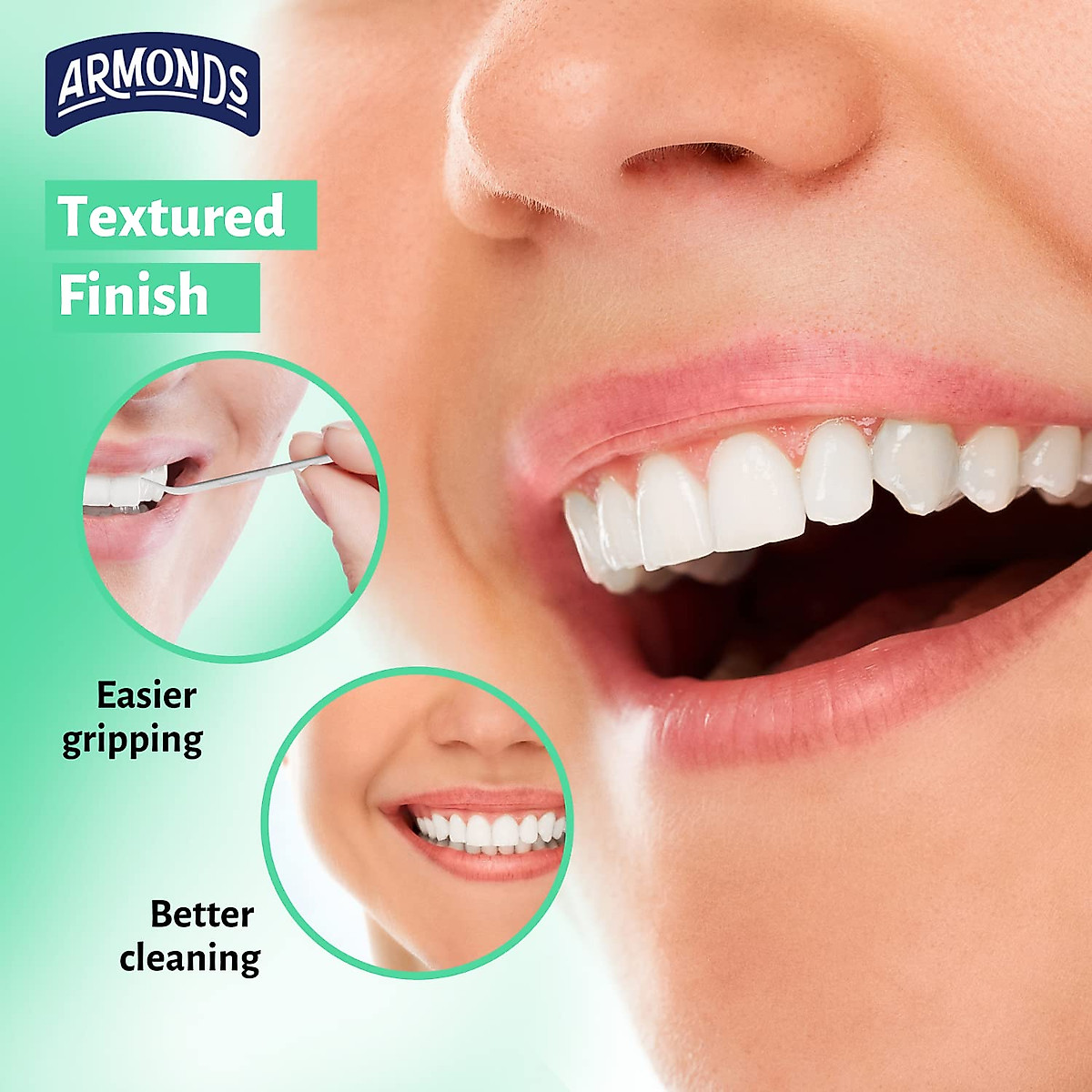 Armonds ProPicks Original Dental Picks for Teeth Cleaning - Disposable Plastic Toothpicks for Teeth & Gums - Cleans Teeth & Massages Gums - Fresh Mint Flavor - 6 Packages x 120 Interdental Tooth Picks