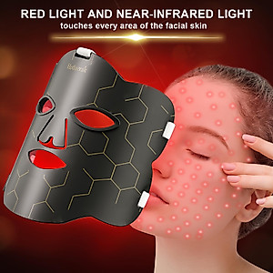 Upgrade Red Light Therapy for Face, 660nm & 850nm Near Infrared Light Therapy, LED Face Light Therapy for Home Skin Care