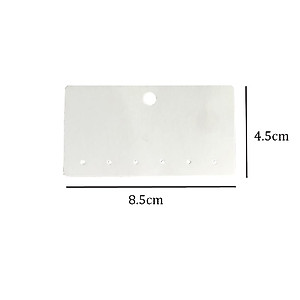 100Pcs Multi Hole Earring Display Card Blank Kraft Paper Earring Studs Cards Jewelry Display Cards Earring Holders with Clear Cellophane Bags for Jewelry Accessory Display