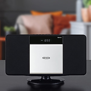 Jensen JBS-300 Modern Bluetooth Stereo Music System for Home with CD/MP3/WMA Player Wireless Streaming USB Port for MP3 Playback | Digital AM/FM Stereo (Remote Included) (Limited Edition)