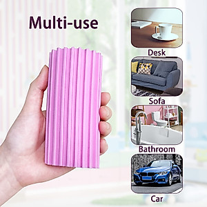 Damp Clean Duster Sponge, Sponge Cleaning Brush, PVA Sponge, Duster for Cleaning Blinds, Glass, Baseboards,Vents, Railings, Mirrors, Window Track Grooves and Faucets