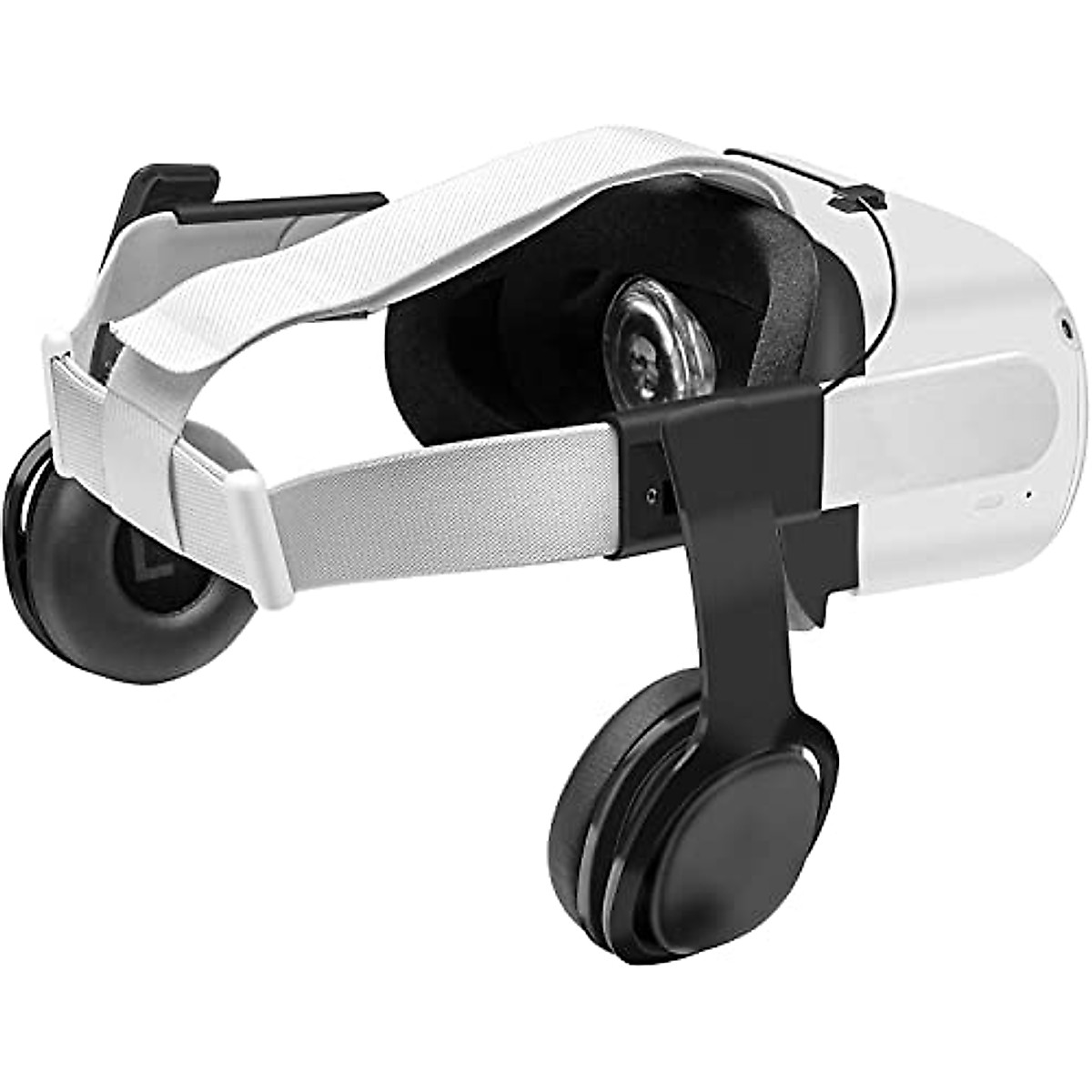 Globular Cluster Stereo Bass VR Headphones Custom Made for Meta Quest 2/Oculus Quest 2-On Ear Bass 3D 360 Degree Sound Integrated Must Have Accessories (Black)