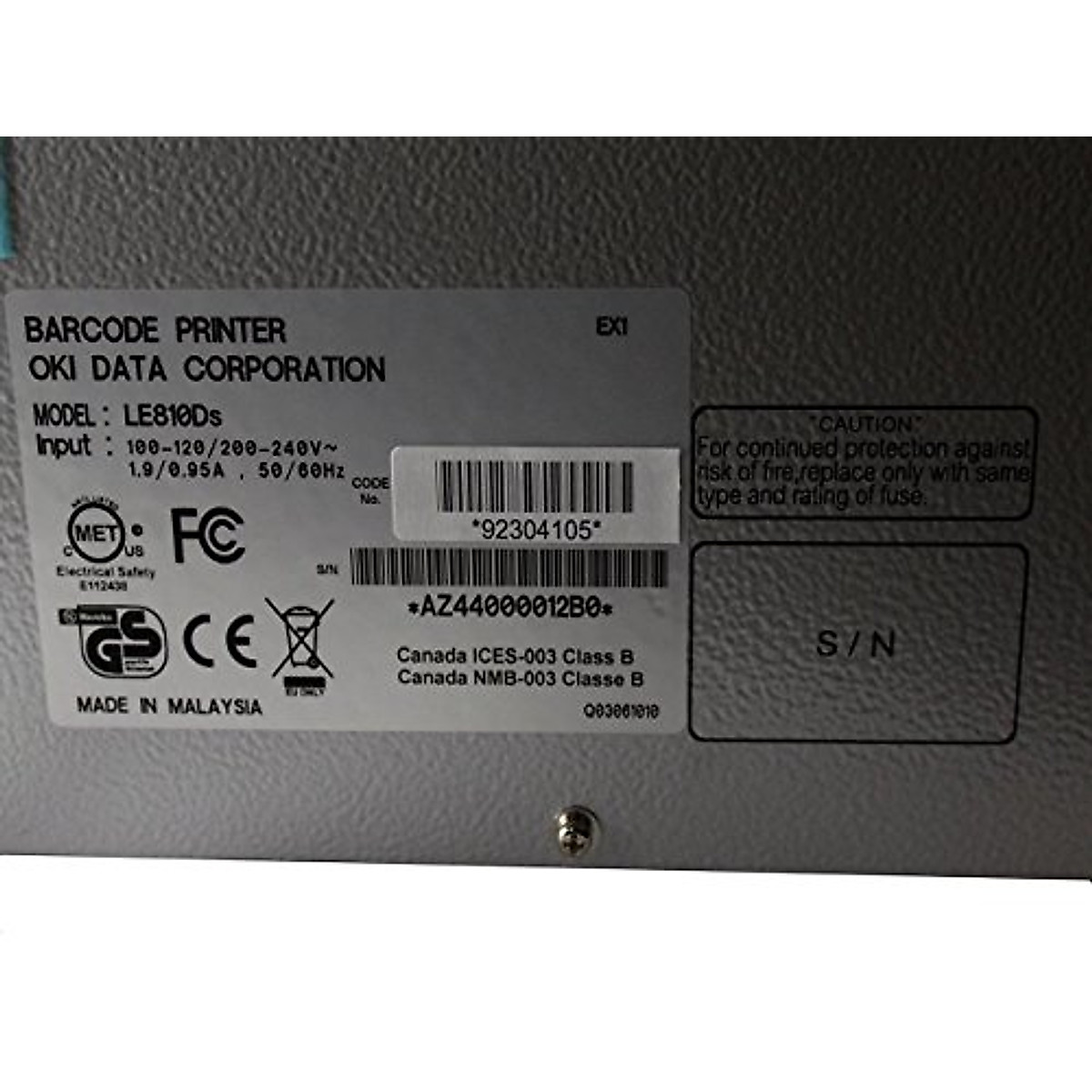 Oki Data LE810DT LE810Ds 2MB USB 2.0 Direct Thermal 203 dpi Barcode Label Printer RJPCG