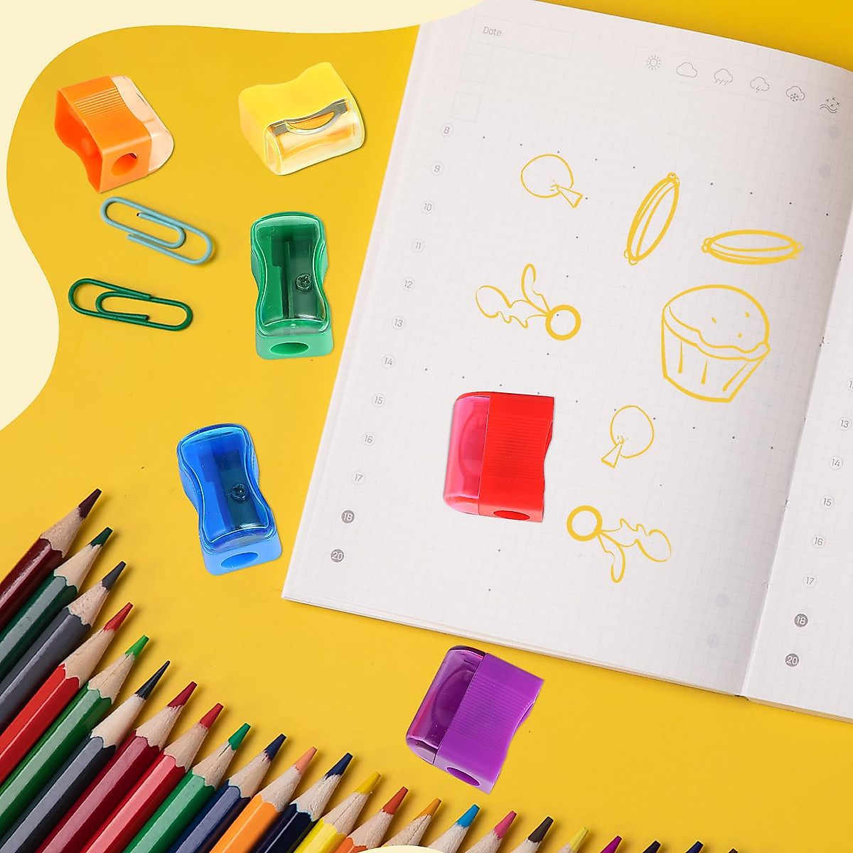 Adorox Miniature Pencil Sharpeners - Assorted Colors