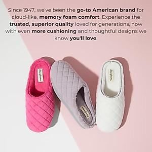 Dearfoams Women's Lacey Machine Washable Memory Foam Comfort Easy on/Off Clog Slipper, Light Heather Grey, X-Large