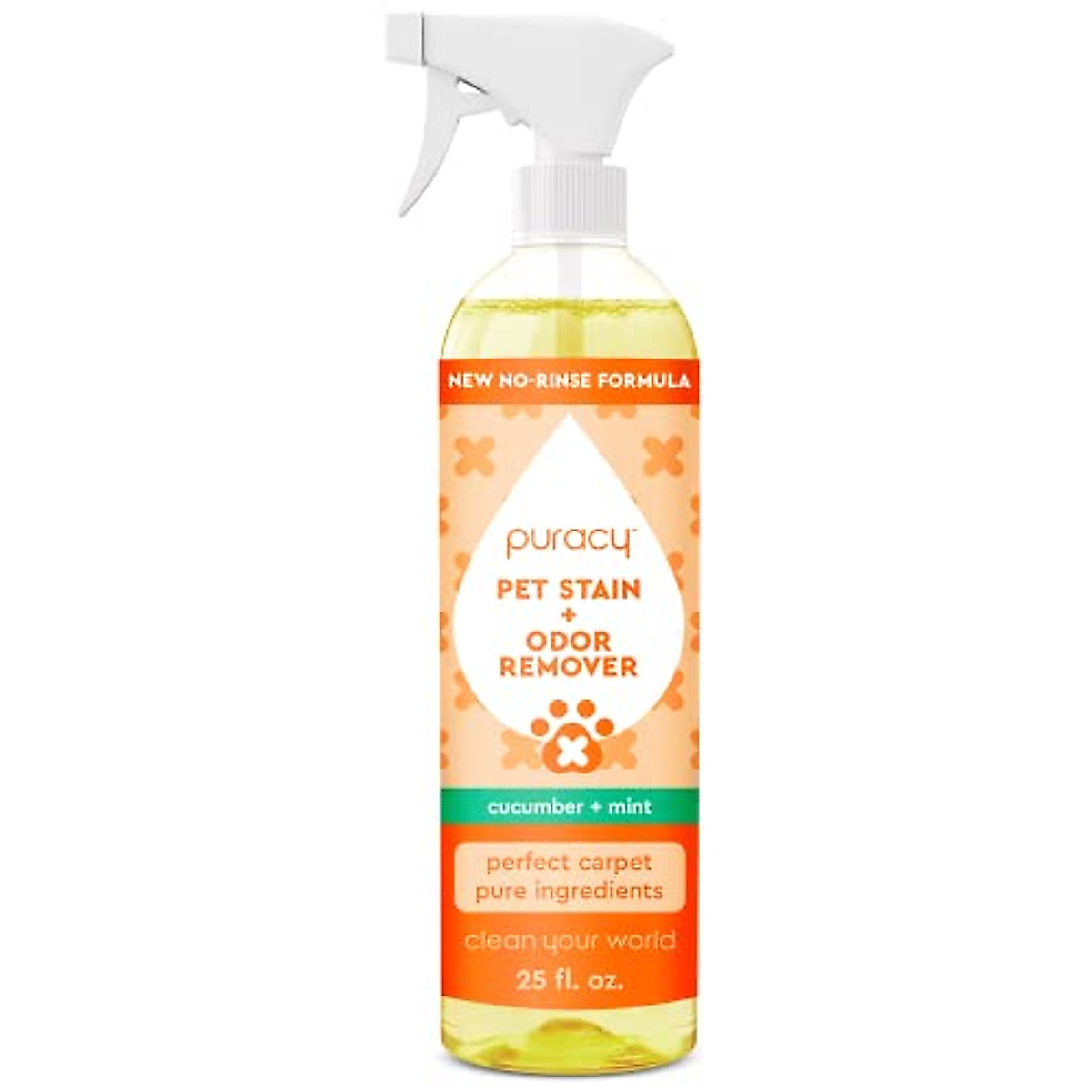 Puracy Natural Platinum Pet Stain and Odor Remover - Plant-Powered Professional Pet Urine Odor Eliminator with Natural Enzymes - Safe and Effective Carpet Pet Stain Remover and Cleaner, 739ml, 25oz