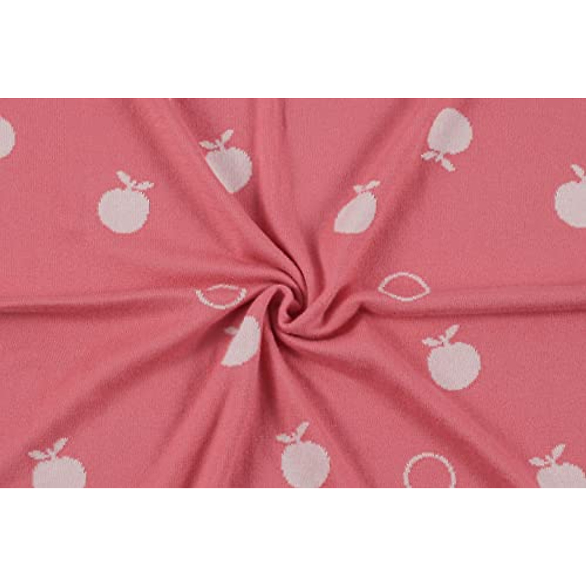 Gabby Loop - Baby Receiving Blanket for Boys Girls, Infant Swaddle Newborn Essential Soft Warm 100% Muslin Cotton, 30 x 40 inches, Pink Apple