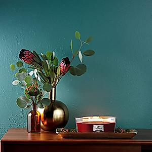 WoodWick Ellipse Scented Candle, Elderberry Bourbon, 16oz | Up to 50 Hours Burn Time